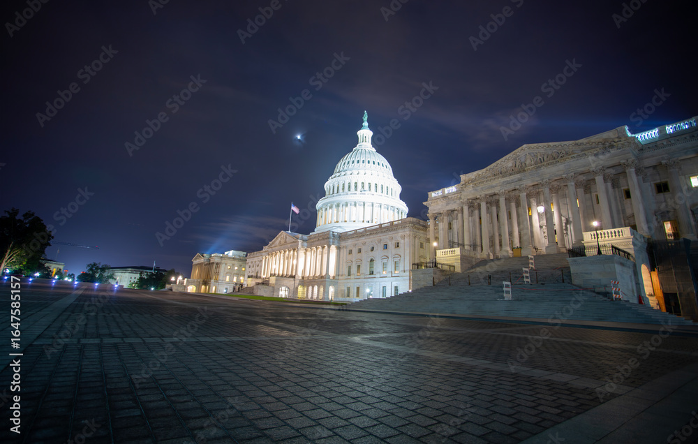 washington dc Capitol hill at night in usa Stock Photo | Adobe Stock