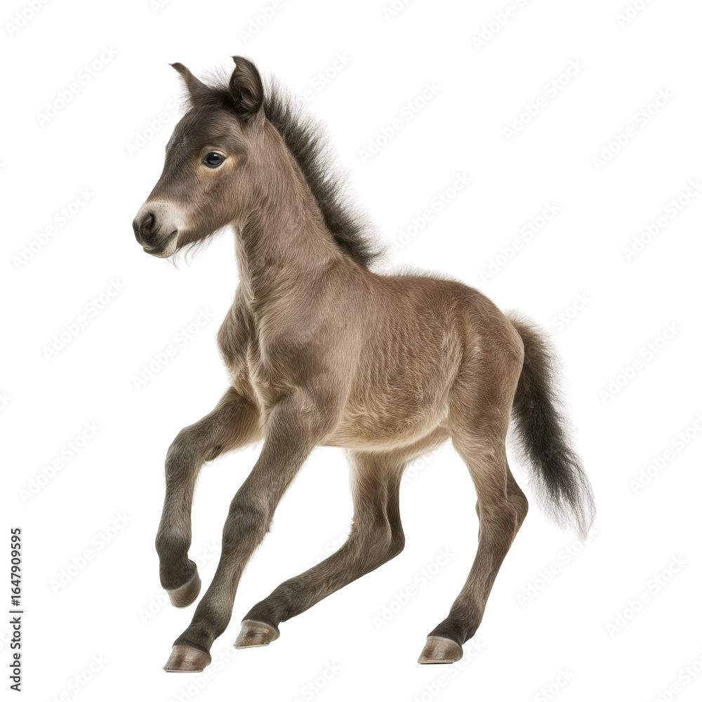 Running horse foal isolated on white or transparent background, png ...