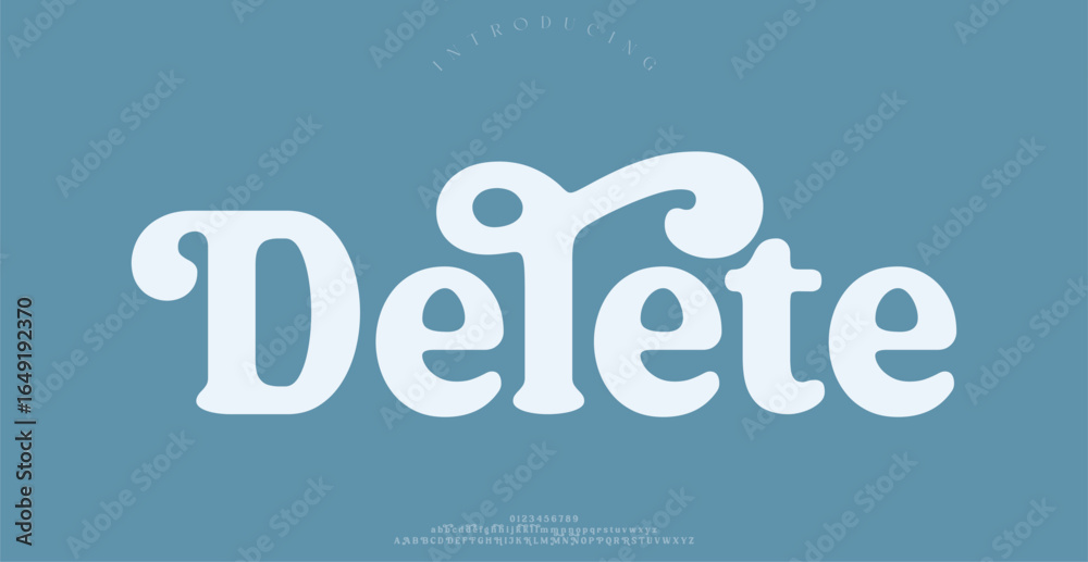 Image vectorielle Stock Delete calligraphy alphabet small lettering a ...