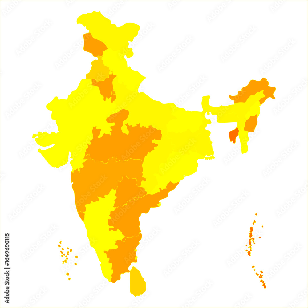 High Resolution India Map, India map for educational purposes with all ...