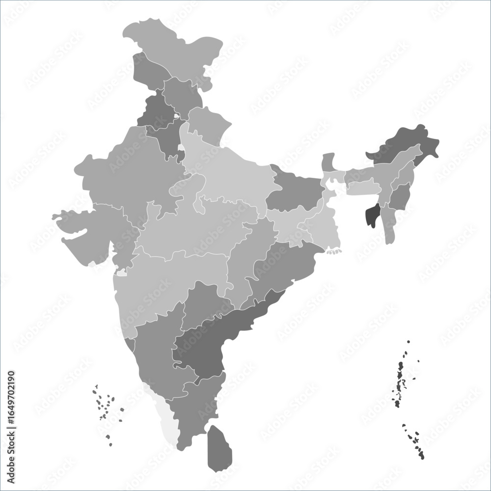 India Travel Map, India map with all states and capitals in clear ...