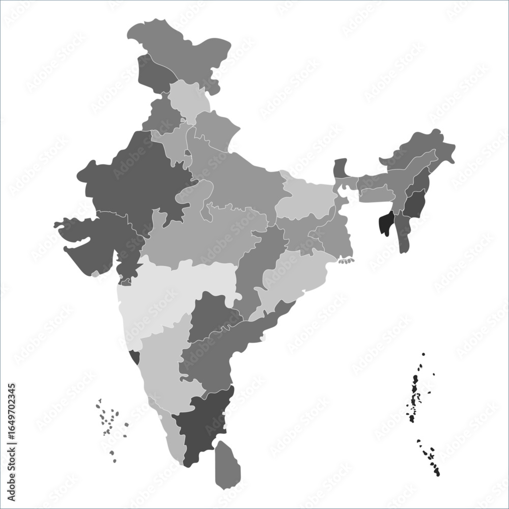 India Travel Map, India map with all states and capitals in clear ...
