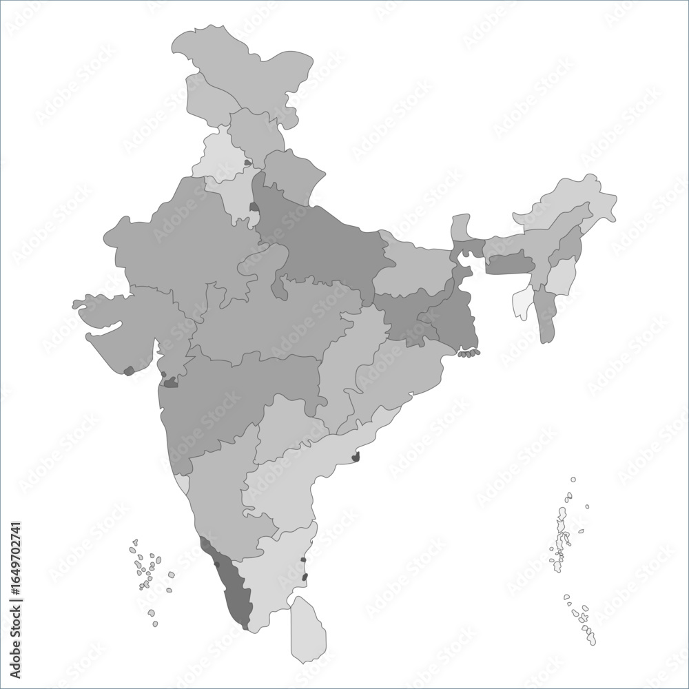India Travel Map, India map with all states and capitals in clear ...