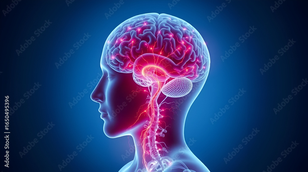 Neurological health visualization Person amyotrophic lateral sclerosis ...