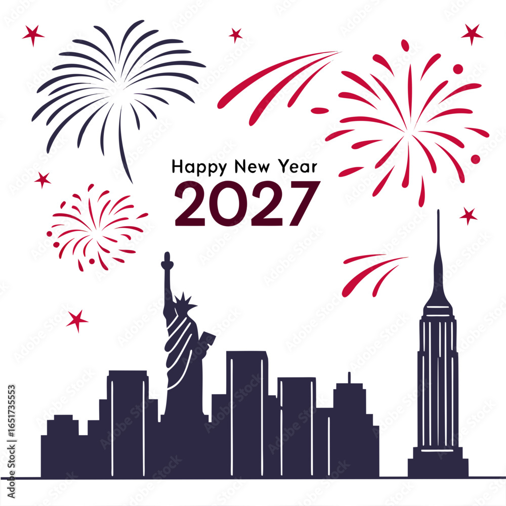 Celebrate the arrival of the new year 2027 with a festive fireworks ...