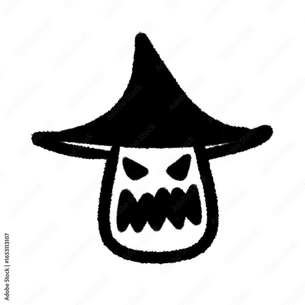 pumpkin ghost halloween png outline, cute cartoon handdraw clipart kids ...