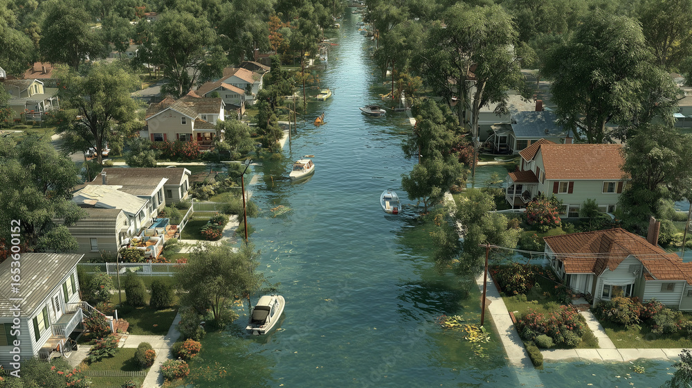 Flooded Streets and Homes: Realistic Visuals Depicting Water Damage ...