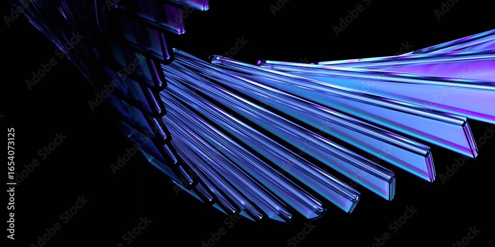 Abstract dark background, futuristic glass structure, 3d render Stock ...