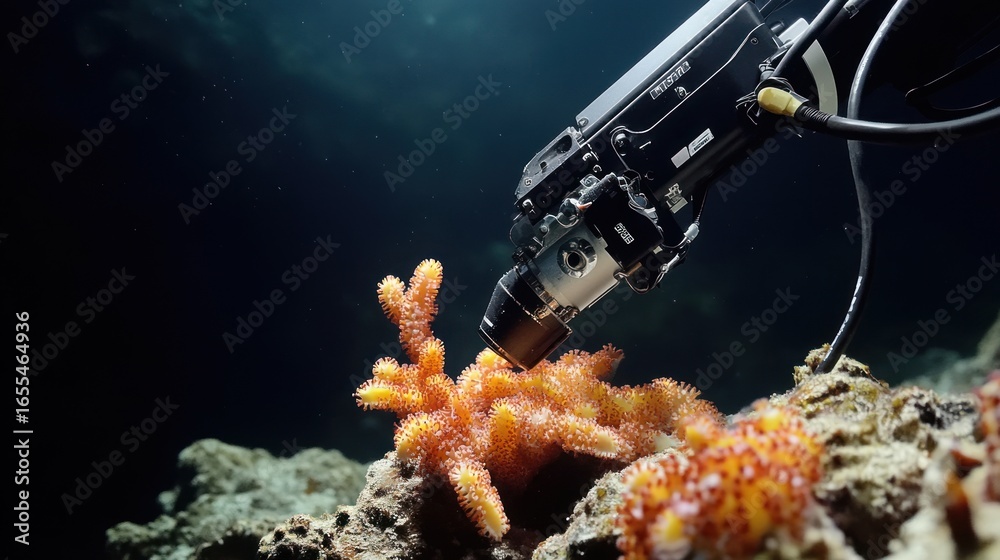 Robotic arm with integrated laser scanner, creating a 3D model of a ...