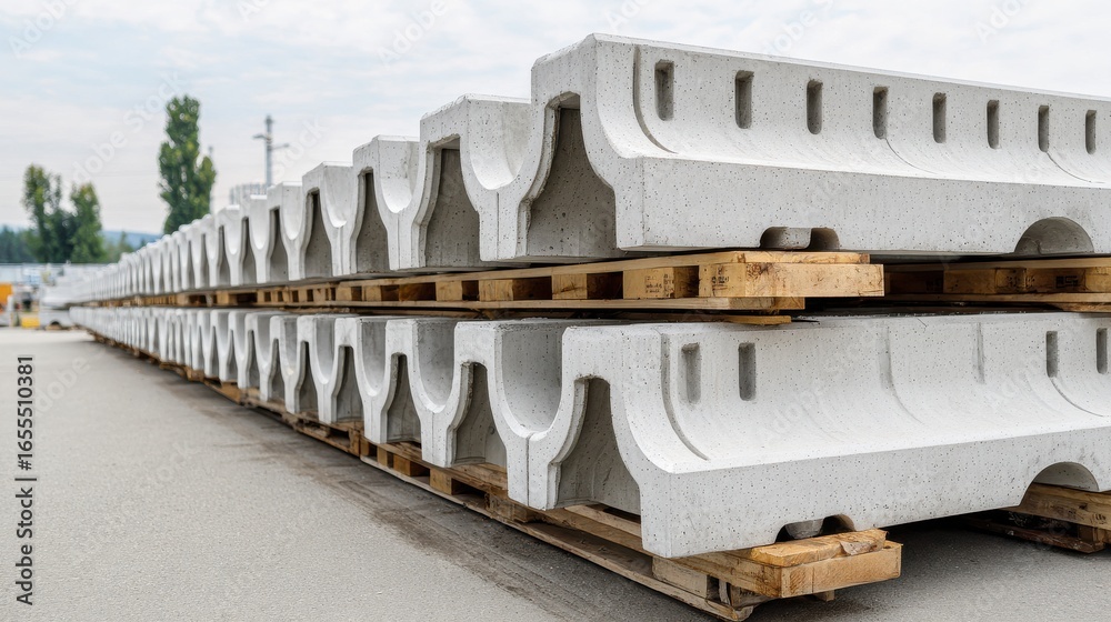 precast concrete trench channels ushape pallets edges drainage details ...