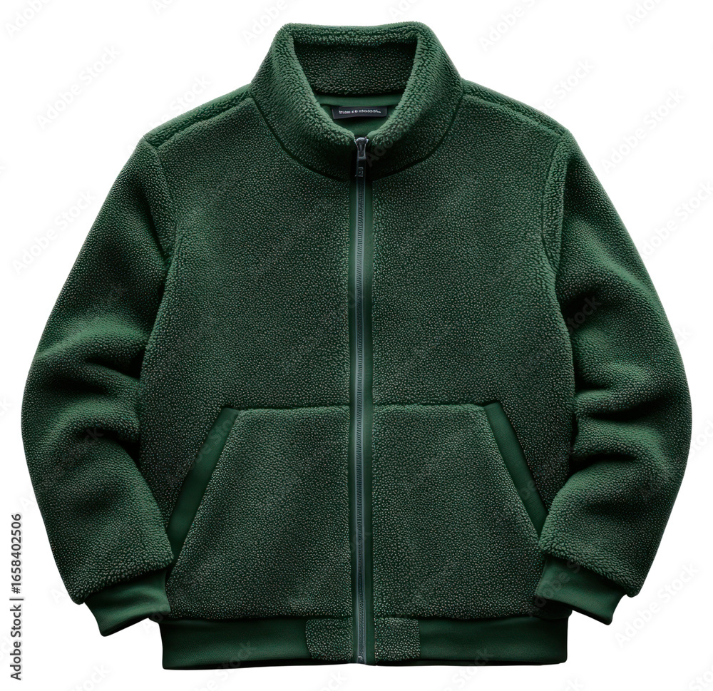 PNG Fleece jacket fleece clothing green. Stock Photo | Adobe Stock