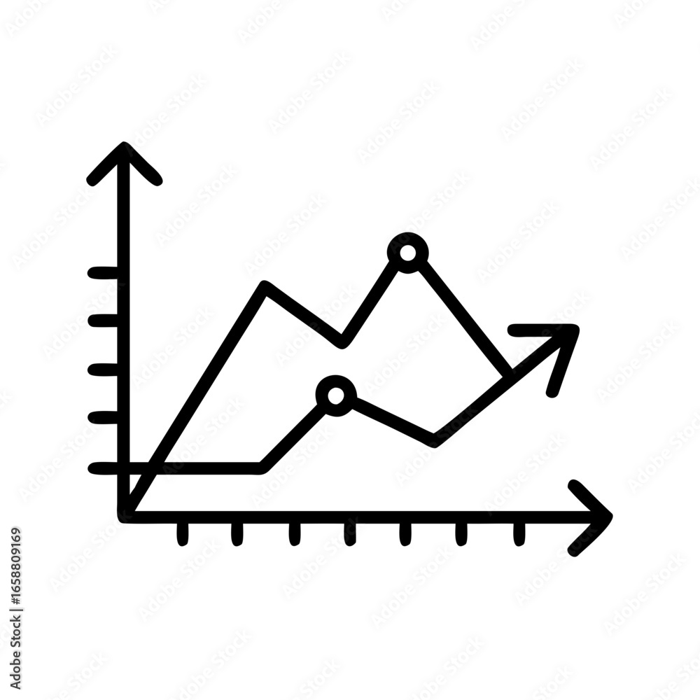 Line Graph with Data Points: This graph is a basic line chart with ...