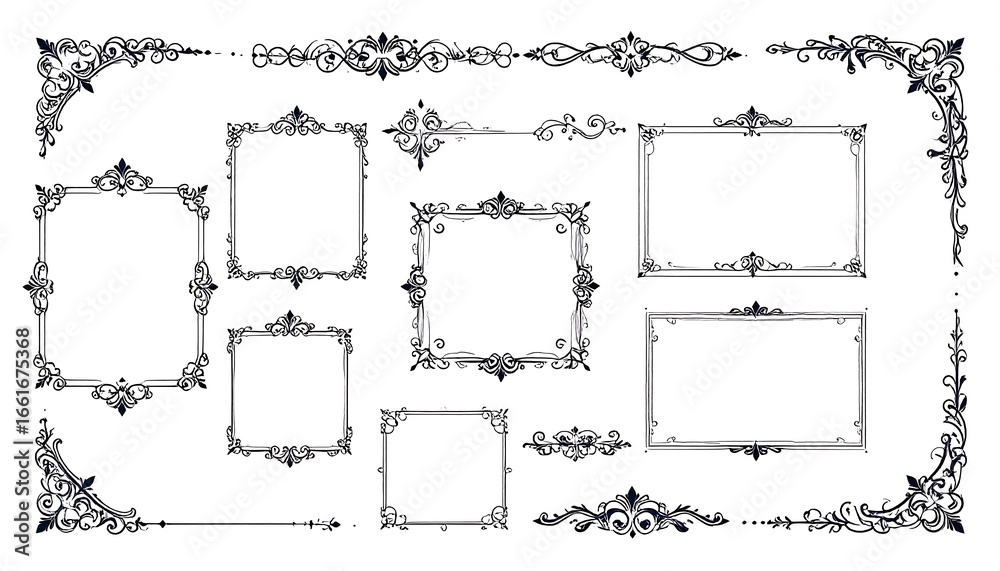 Vintage decorative picture frames Stock Photo | Adobe Stock