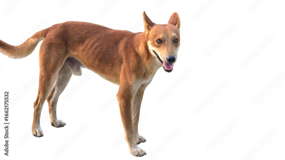 New Guinea Singing Dog (Canis hallstromi) Isolated on a White ...