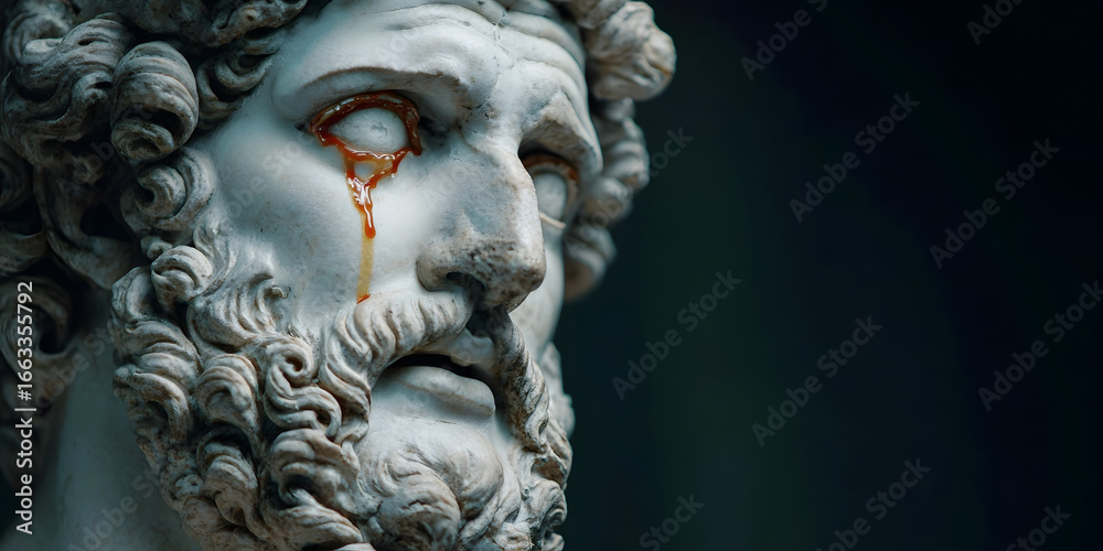 Crying Statue Image, Weeping Sculpture Photos, Ancient Roman Bust ...
