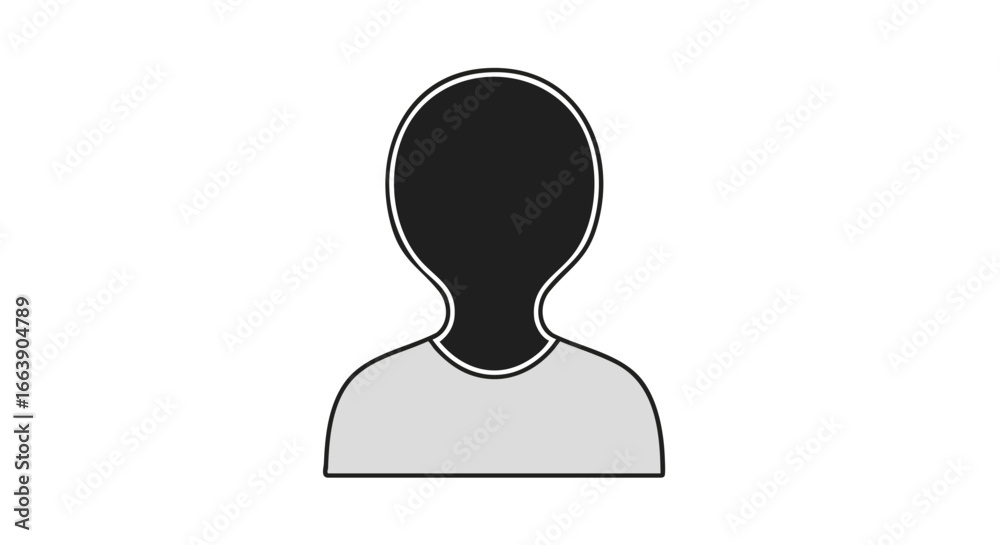 Abstract representation of an anonymous individual, perfect for user ...