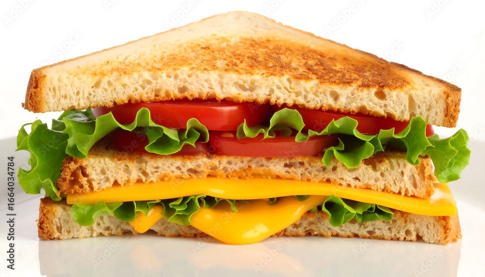 Стокове фото Perfectly sliced sandwich showing all layers, cross ...