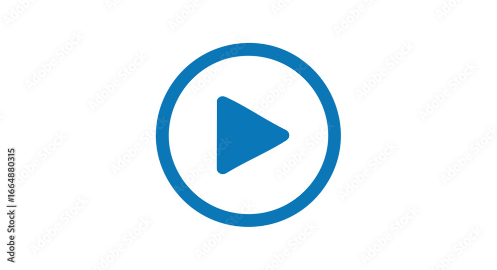 Universal play button icon symbol with modern design elements ...