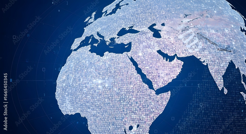 Visualisasikan aliran data global dengan konsep peta dunia modern ini ...