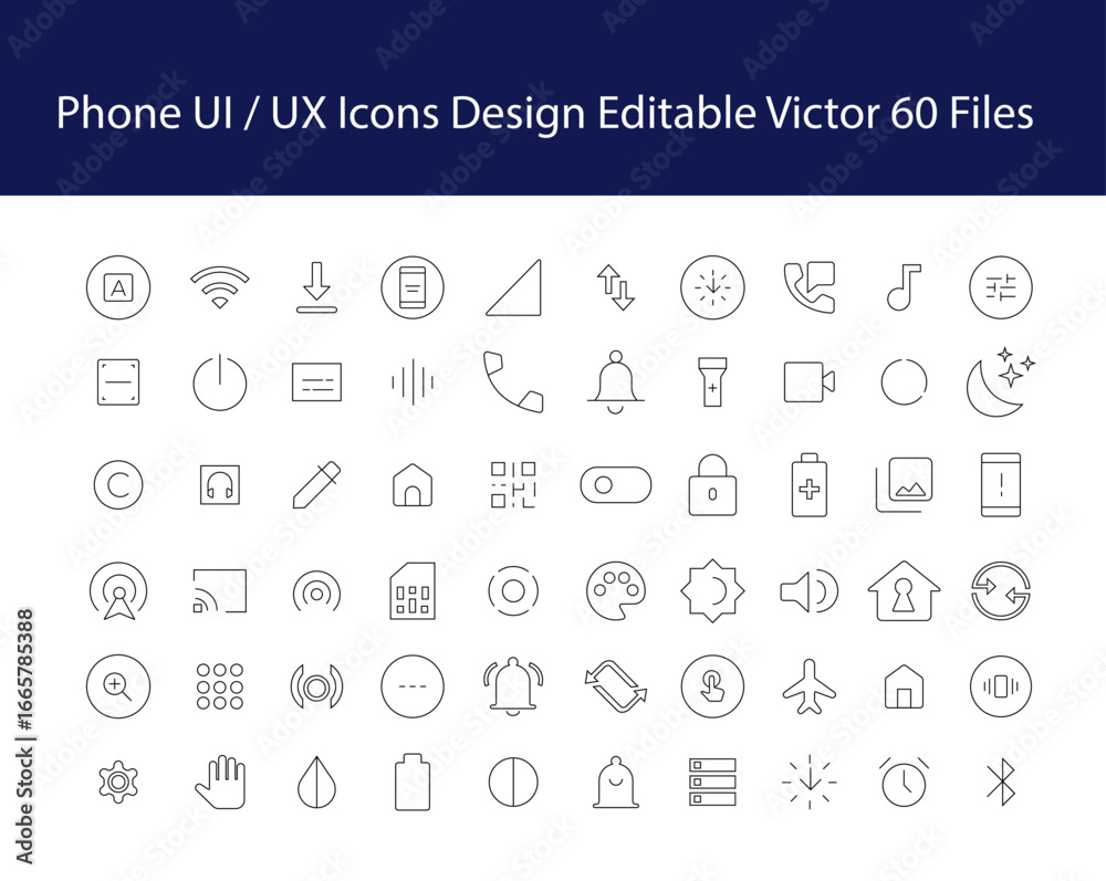 Vetor UI/UX Icon Designs: A comprehensive collection of UI/UX icons for ...