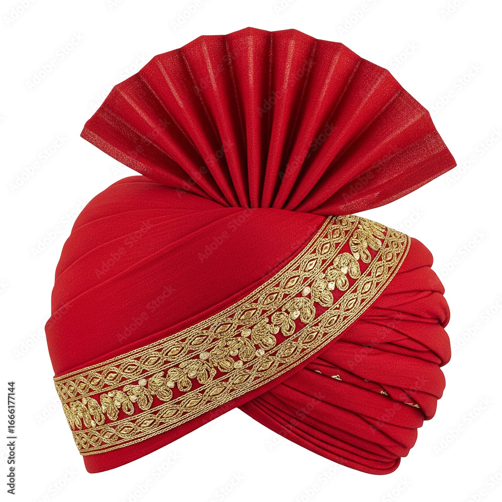 Maharashtrian Puneri Pheta Red Traditional Turban Stock Photo | Adobe Stock