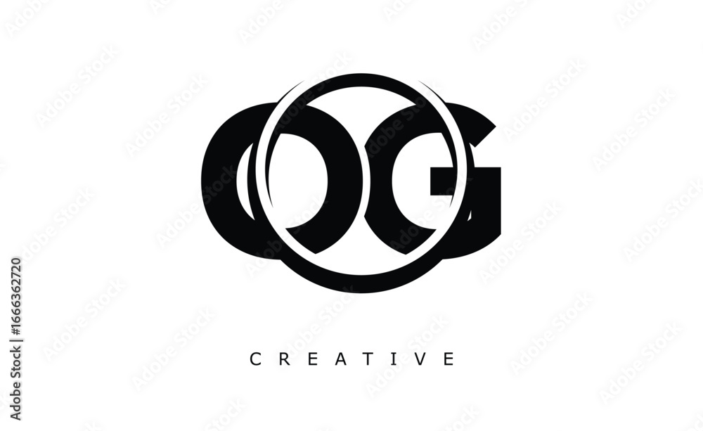 OG Letter Logo - Circular Monogram Emblem with Bold Minimal Design for ...