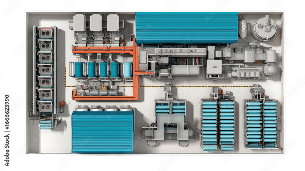 Food packaging plant layout with cold storage and packing zones top ...
