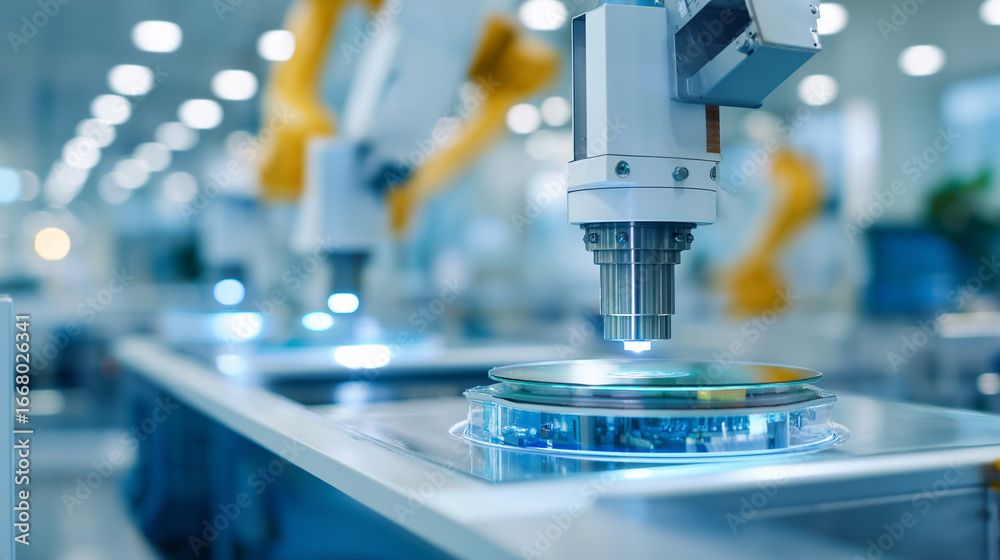 Inside an ultra-clean semiconductor fabrication facility, automated ...