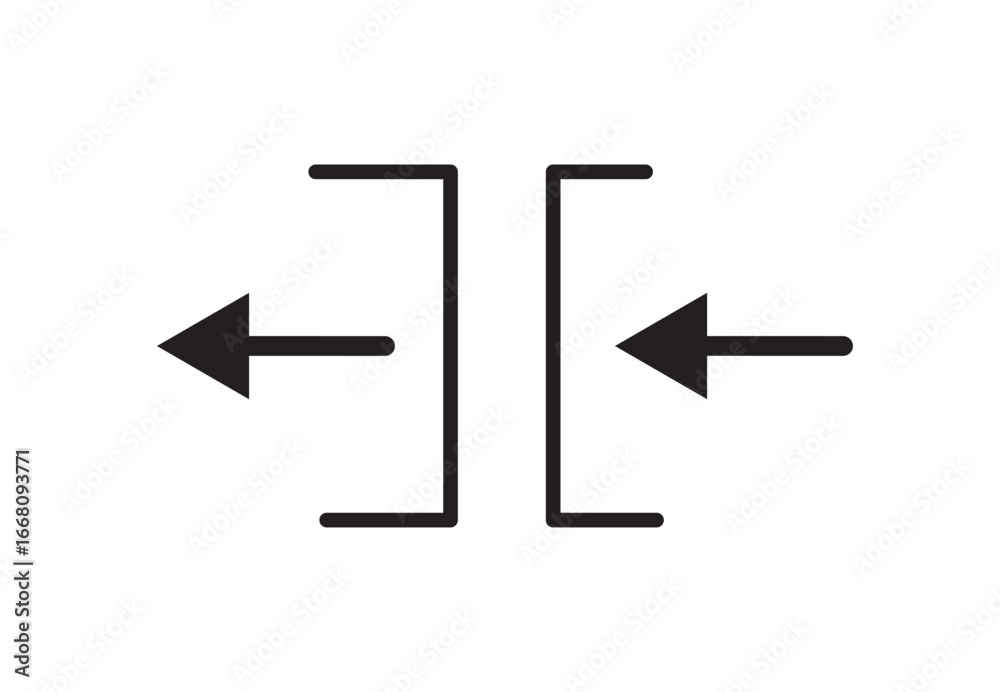 Entry and Exit vector icon. Login and Logout black symbol Stock Vector ...