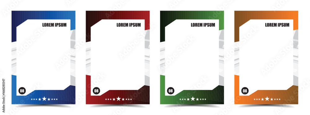 Sport player trading card frame border template design Stock Vector ...
