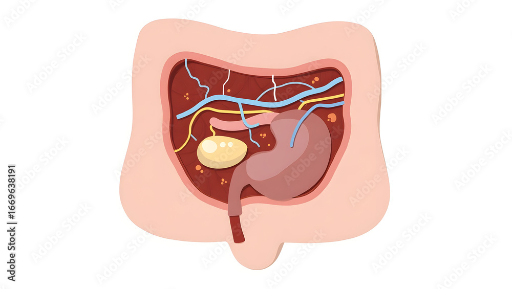 Anatomy&physiology A cross-section of the abdomen at umbilical level ...