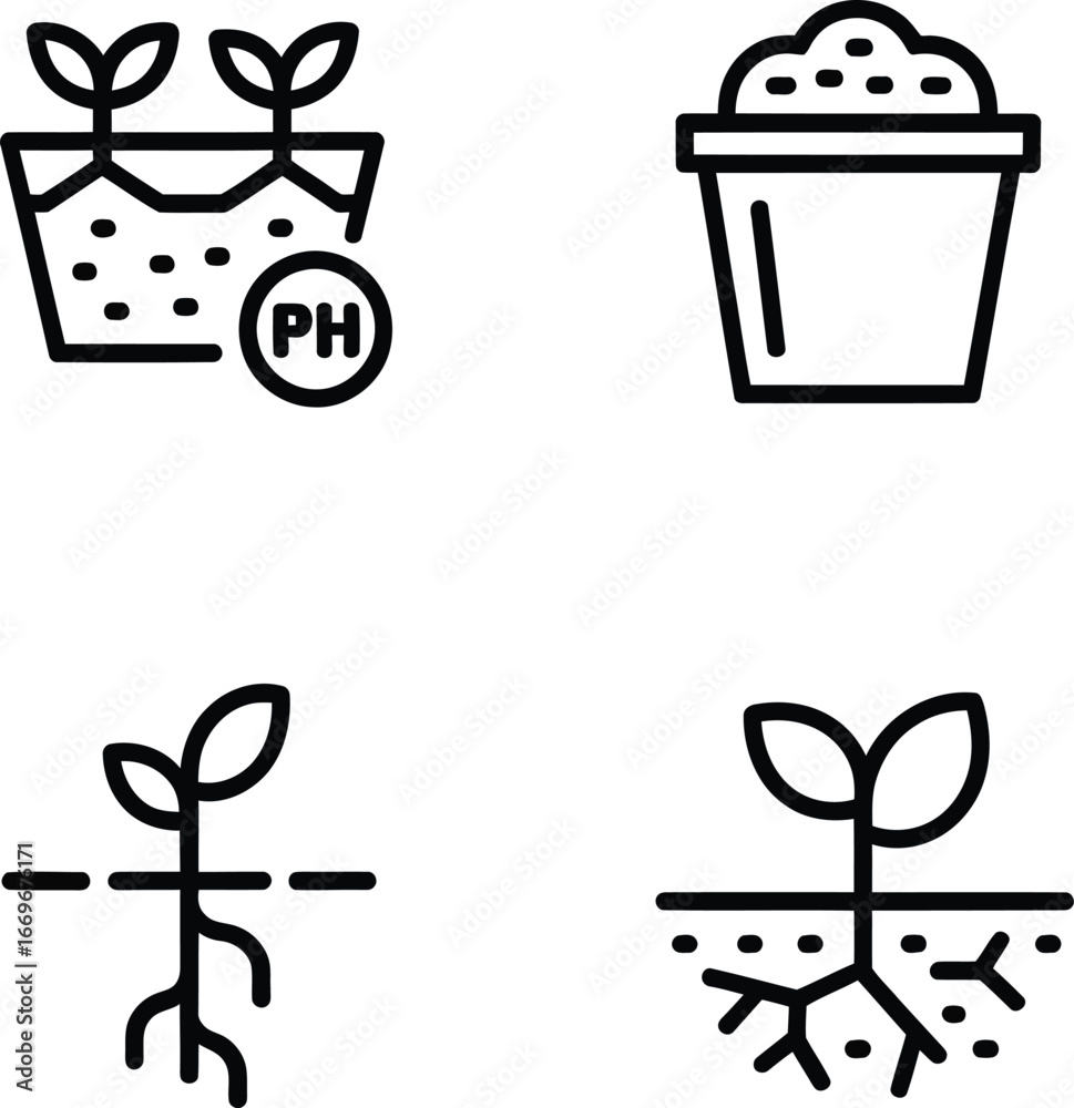 Vector de Stock Understanding plant growth stages: a guide to soil ph ...