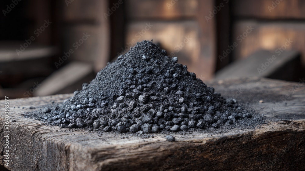 Illustration Stock Pile of Creosote accumulation that was removed from ...