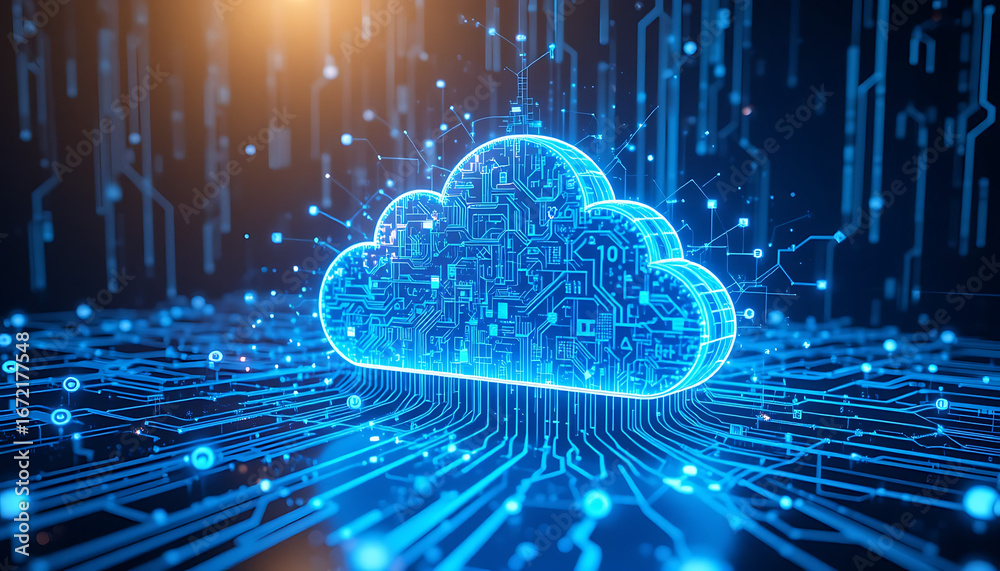 Cloud AI Architecture Depiction Featuring SaaS, PaaS, and IaaS Service ...