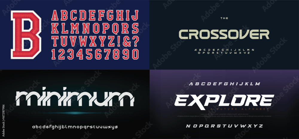 Classic college font. Vintage sport font in american style for football ...