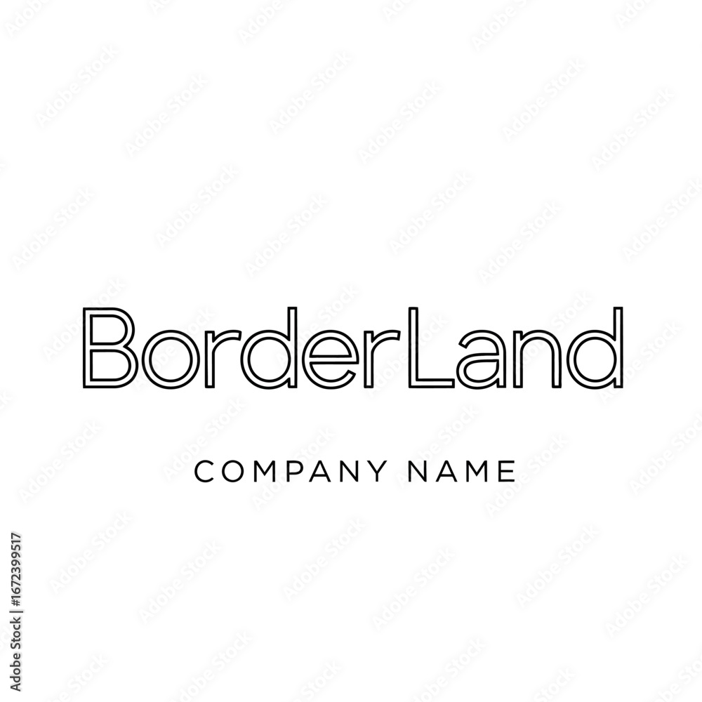 BorderLand company logo design with modern and simple font. Stock ...