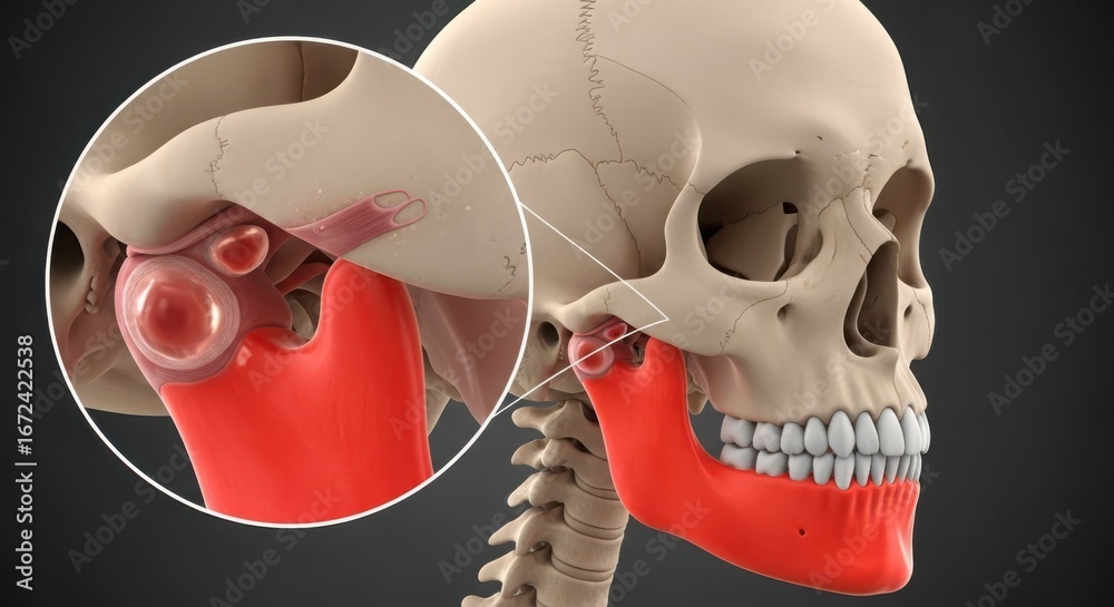 Detailed 3d medical visualization of the human skull and ...