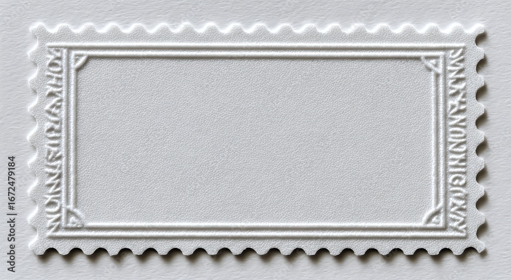 Vibrant photo of blank white postage stamp on an isolated background ...