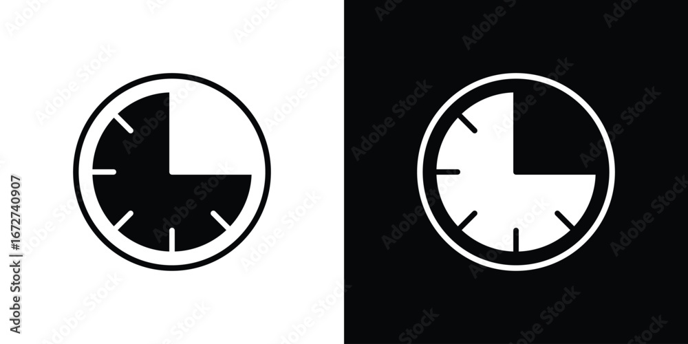 Time quarter past icon symbol sign vector design Stock Vector | Adobe Stock