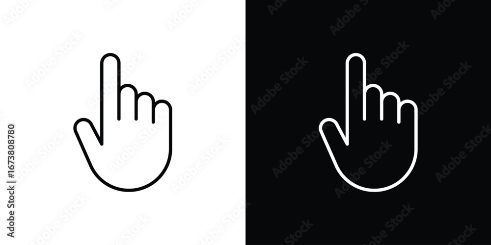 Finger icon Clip Art design. Line icons Stock Vector | Adobe Stock
