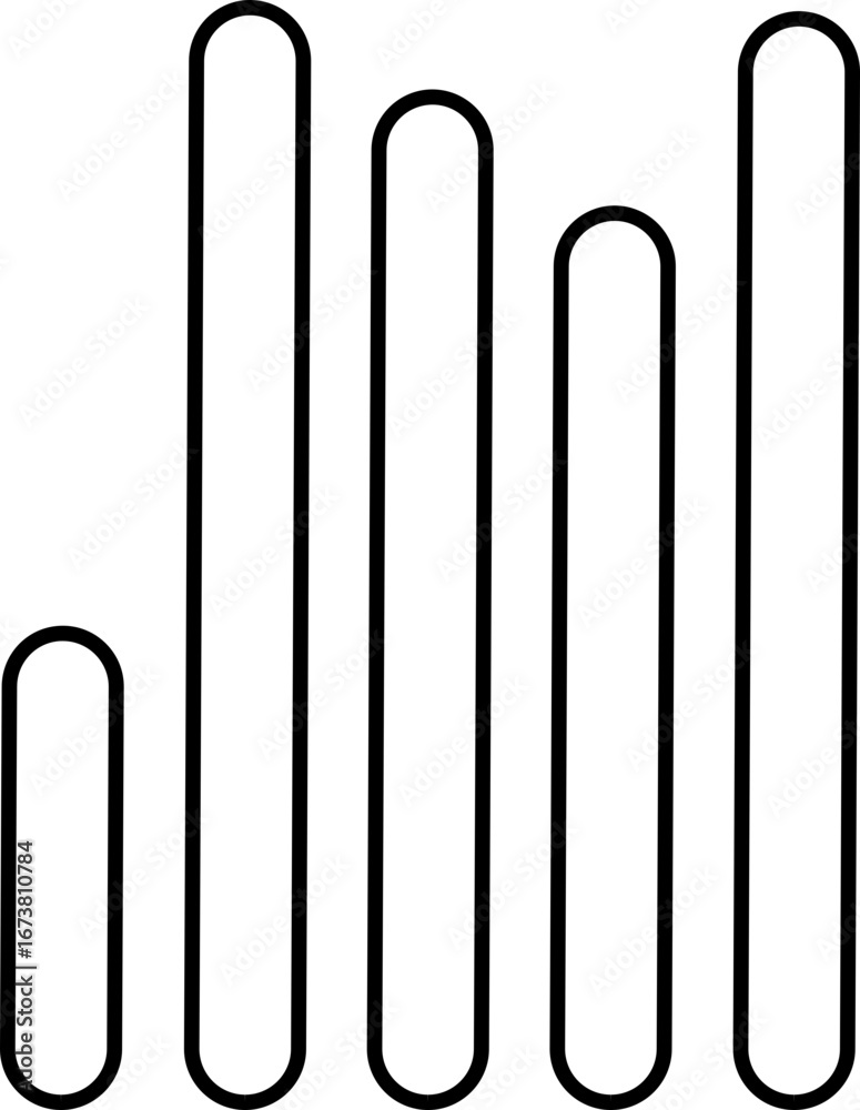 Align vertical rounded line icon for text formatting. Black solid ...