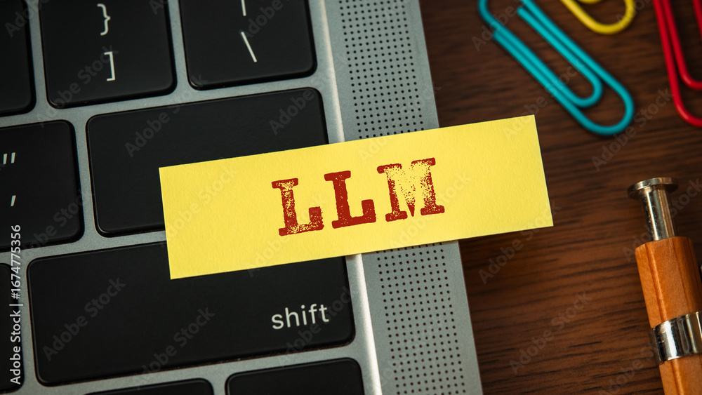 There is sticky note with the word LLM. It is an abbreviation for Large ...