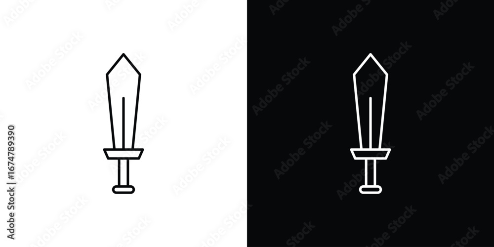 Sword icon symbols. Simple pictograms for web sites and mobile app ...