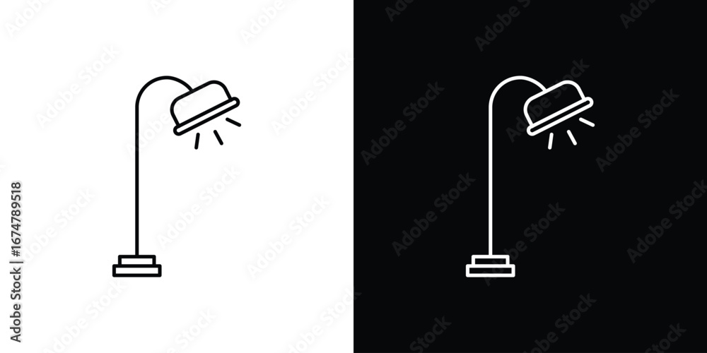 Street light icon symbols. Simple pictograms for web sites and mobile ...