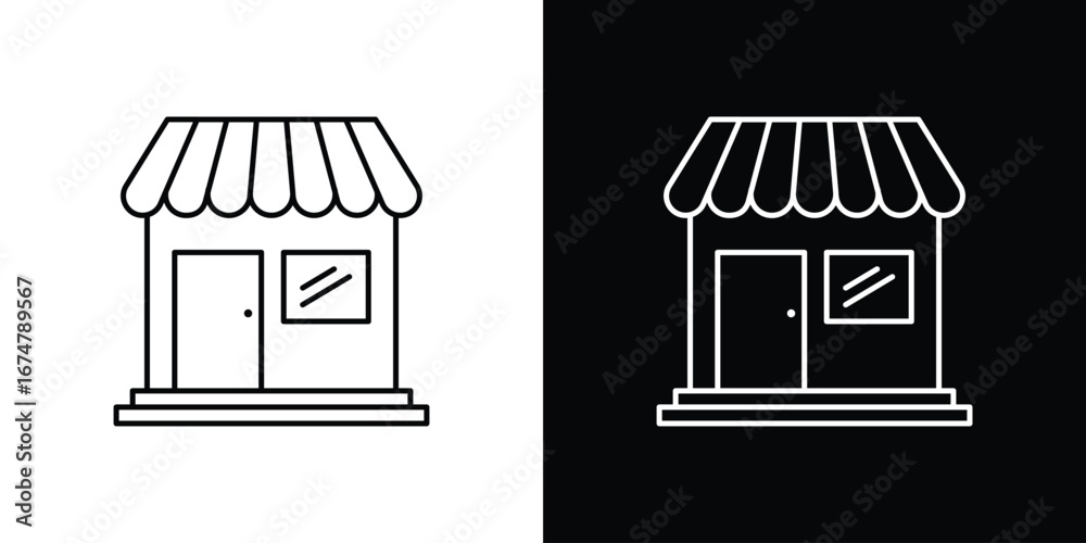 Store icon symbols. Simple pictograms for web sites and mobile app ...