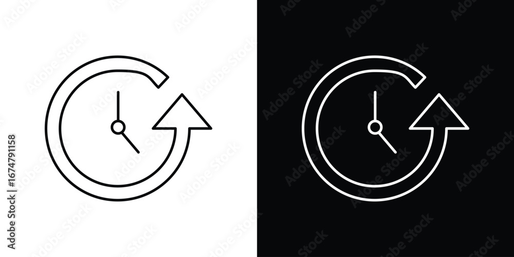 Past time icon symbols. Simple pictograms for web sites and mobile app ...