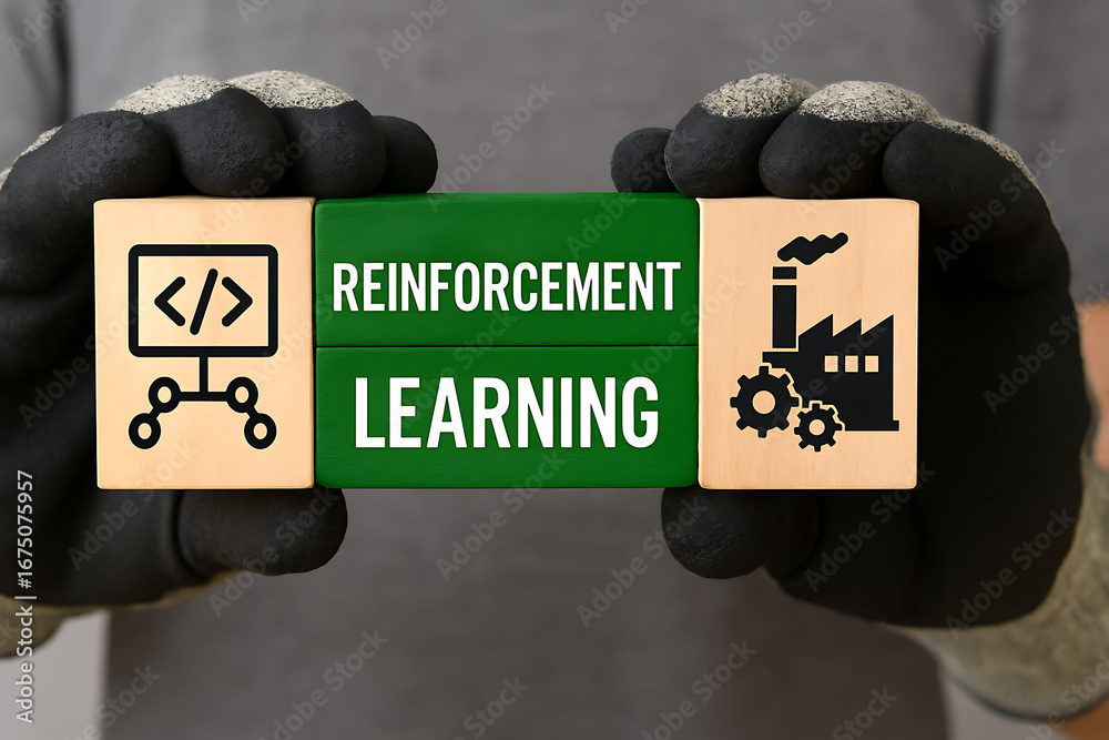 Stock-Illustration „REINFORCEMENT LEARNING. Reinforcement Learning LLM ...