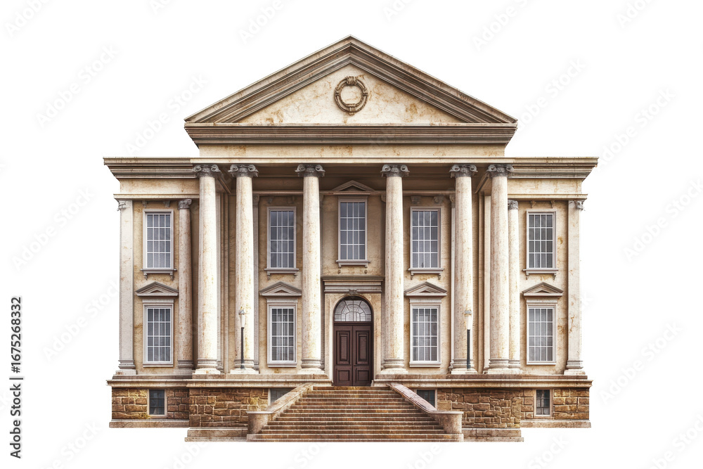 Stock-Foto „Courthouse with classical architecture featuring columns ...