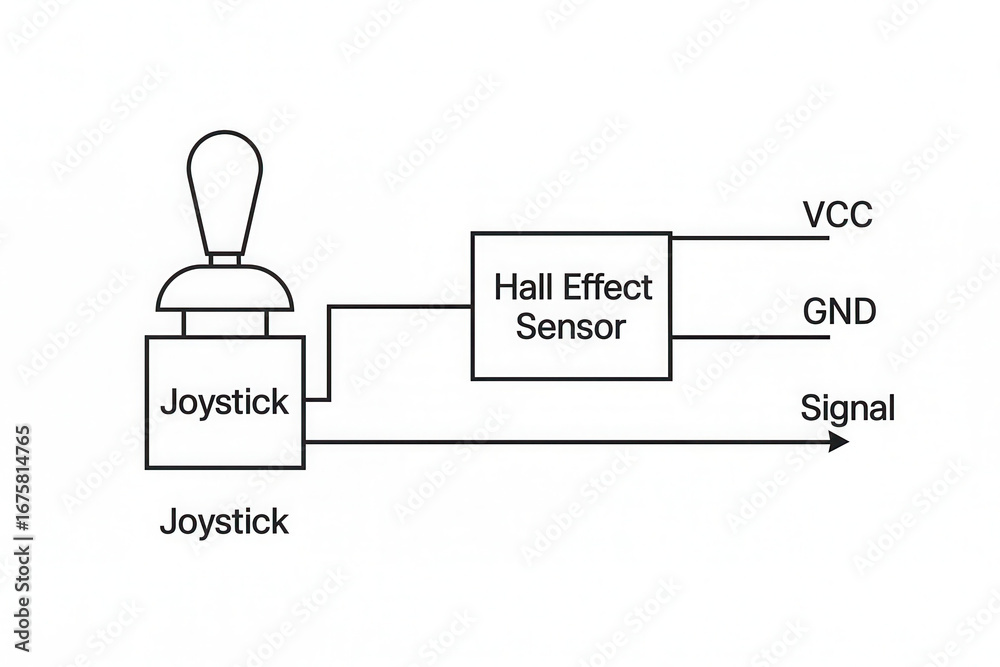 Stock-Foto „Understanding hall effect joystick sensors in robotics a ...