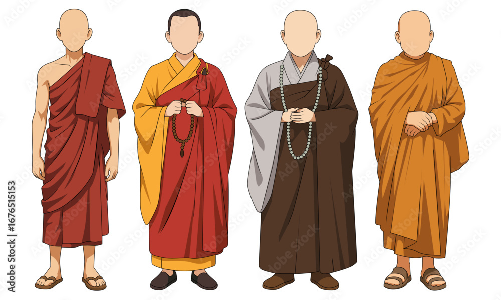 buddhist monk types